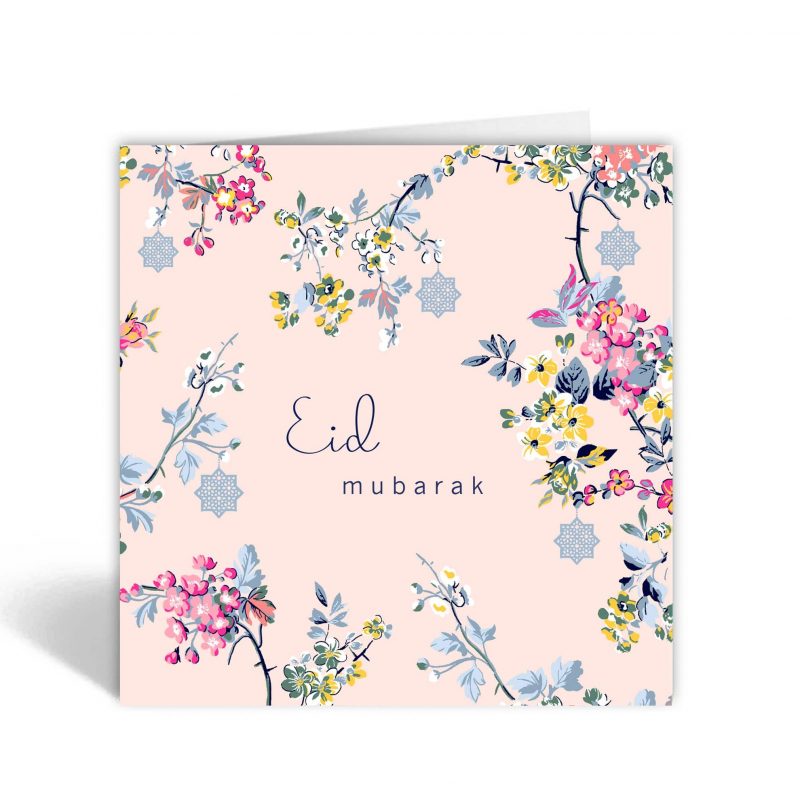 Eid Mubarak Pink Card - Islamic Pearls Gift Shop